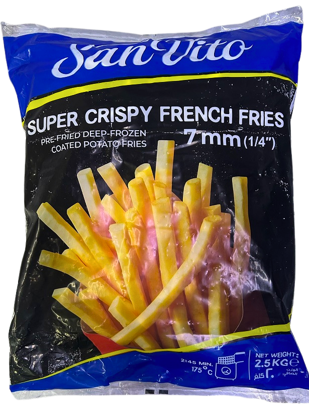 SanVito Super Crispy Shoestring French Fries 7mm (2.5KG) – All Big ...